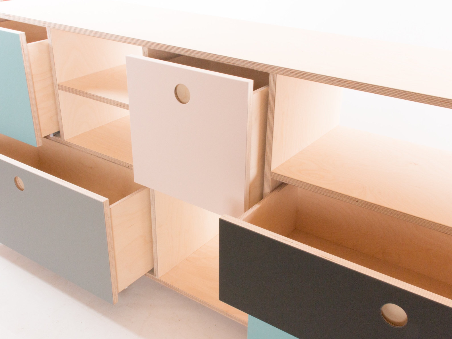 Umea Low Shelving Unit // Storage / Bookshelf With Drawers // - Etsy UK
