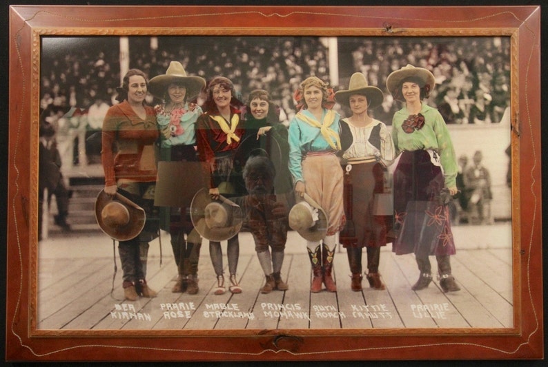 Cowgirls Pendleton Roundup 1918 Hand Colored Photograph 33 X 53 Inches ...