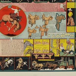 Jo Mora, Evolution of the Cowboy 1933, From Jo Mora Estate - Etsy