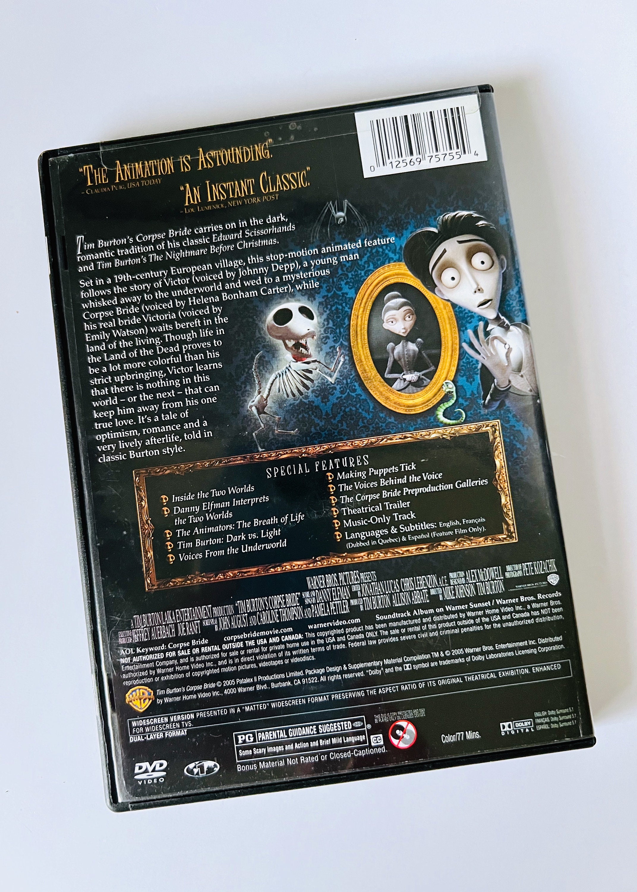 Tim Burton's Corpse Bride DVD - 2005 Widescreen Edition - Etsy