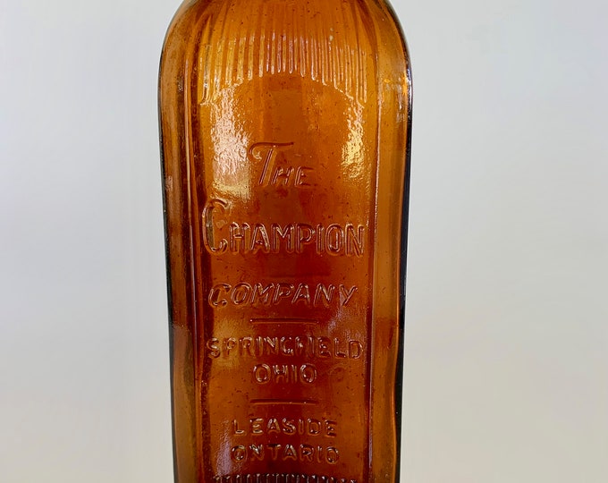 Antique M Salzman Co Amber Glass Liquor Bottle Purity Above All Whiskey ...
