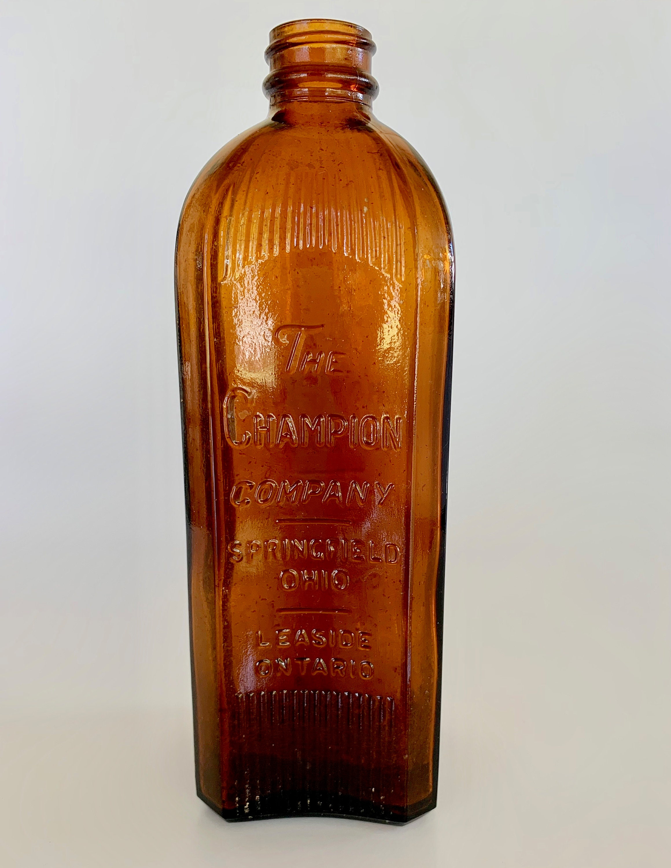 Vintage Amber Glass Embalming Bottle: 1940s Champion Apothecary ...