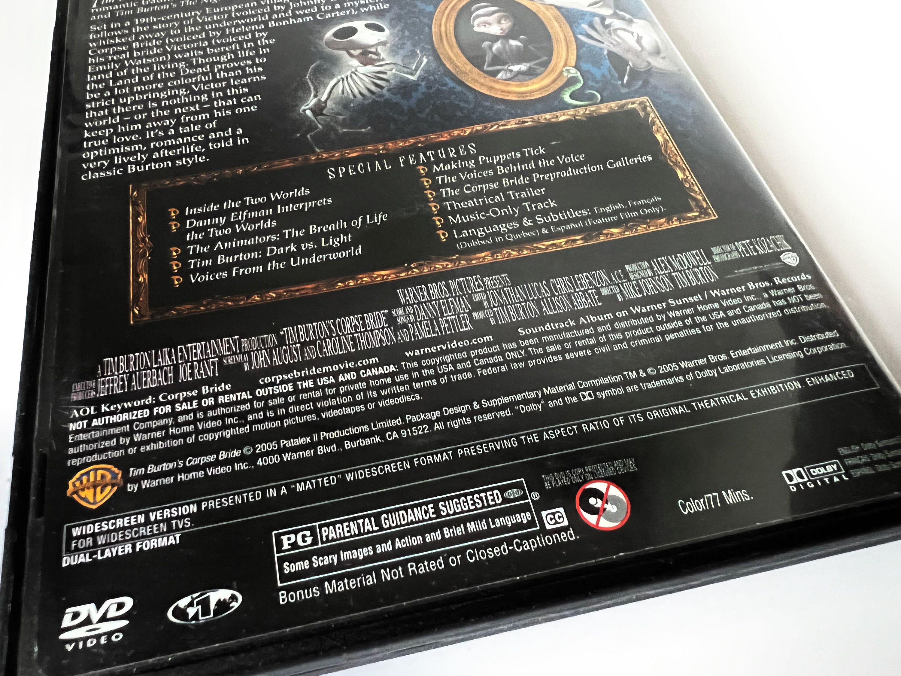 Tim Burton's Corpse Bride DVD - 2005 Widescreen Edition - Etsy