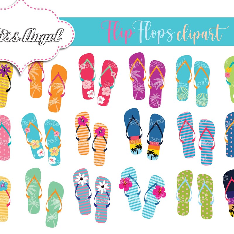 Flip Flops Clipart - Etsy