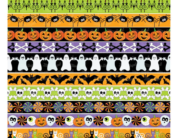 Halloween Candy Border: Printable Stationery Frame (PDF, PNG) - Etsy Canada