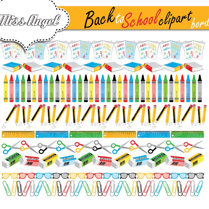 Back to School Border - Etsy