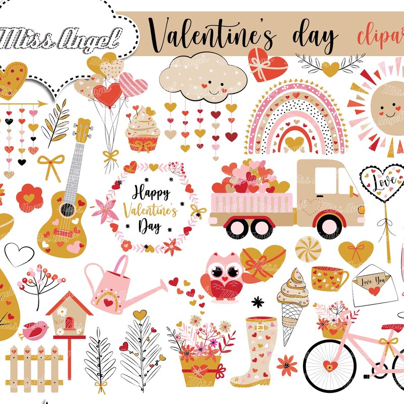 Valentine Clipart - Etsy