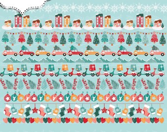 Christmas Borders Clipart Bundle. Digital Christmas Borders Clip Art ...