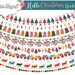 Christmas Bunting Banners Clipart. Digital Christmas Borders Clip Art ...