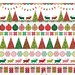Christmas Borders Clipart, Red Green Pink. Small Commercial Use ...