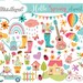 Colorful Spring Clipart Digital Set. Spring and Floral Clipart. Small ...