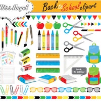 Back to School CLIPART Borders. School Borders. School Supplies ...