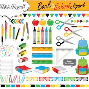 Back to School CLIPART Borders. School Borders. School Supplies ...