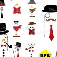 CLIPART Moustache Clipart, Mustache Clip Art. Printable Digital ...