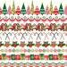 Christmas Borders, Digital Christmas Bunting Banners Clip Art. Small ...