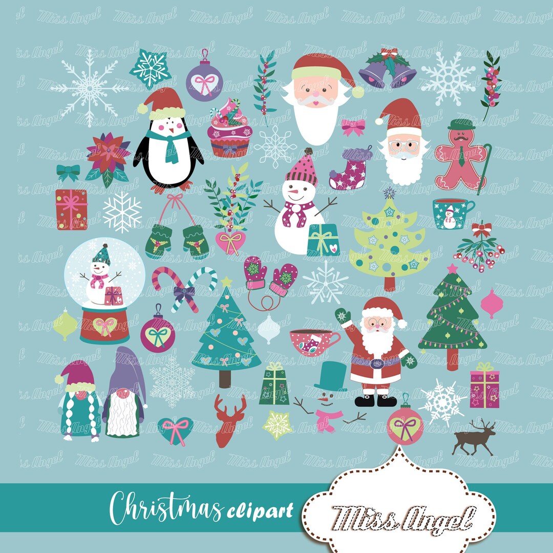 Christmas Christmas Clipart. Digital Christmas Clipart Bundle. Small ...