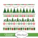 Digital Christmas Borders Clipart. Small Commercial Use. Green Red ...