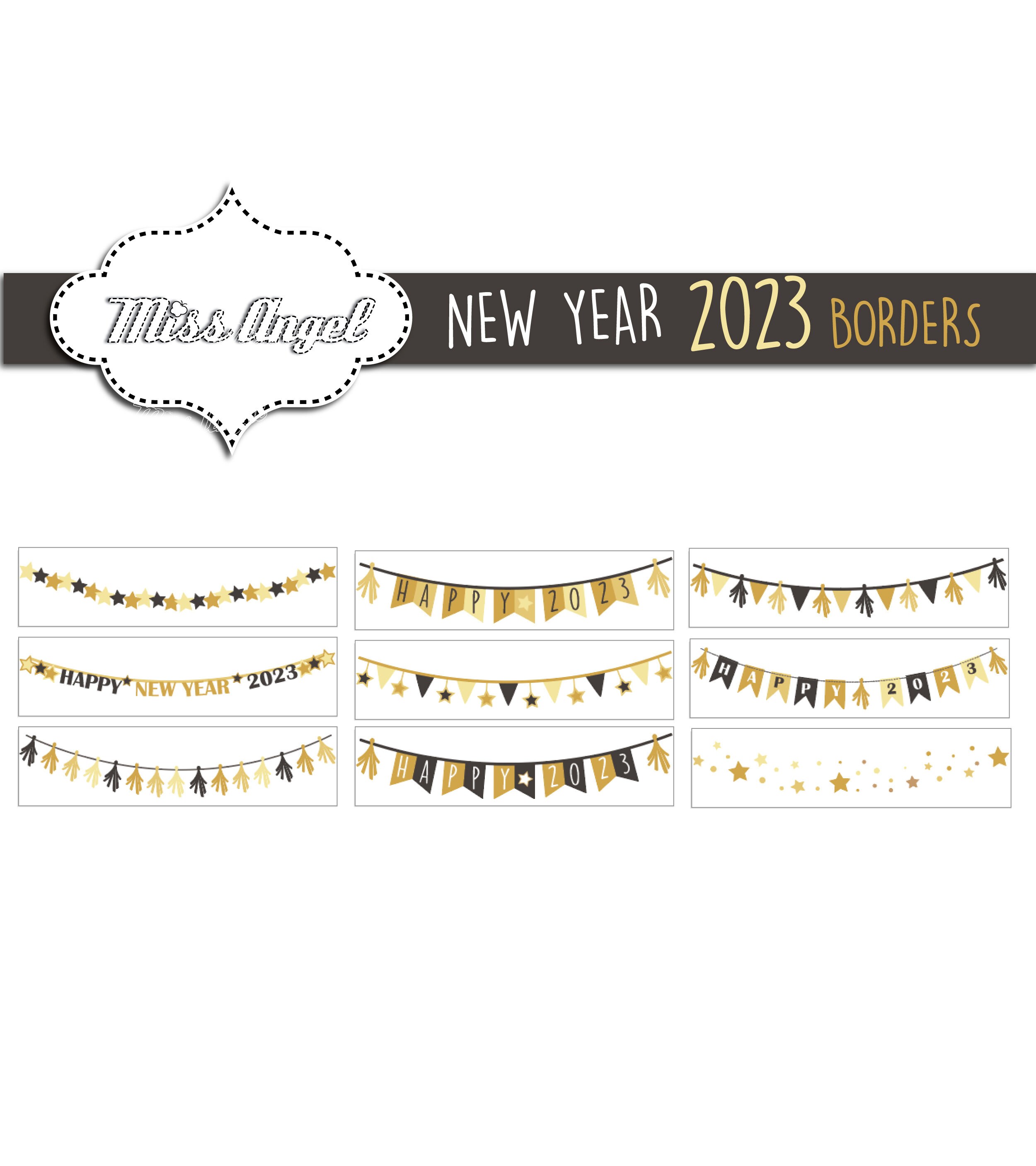 New Years Borders