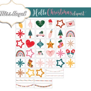 Christmas Clipart. Christmas Borders. Cute Digital Christmas Clip Art ...
