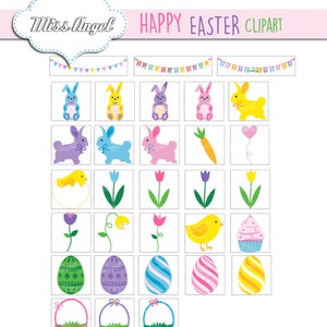Easter Clipart Bundle. Clip Art. Happy Easter Clip Art. Easter Bunny ...