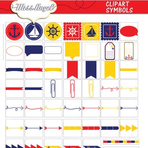 Nautical Frames Clip Art. Nautical Tags. Nautical Graphics. Digital ...