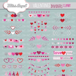 Valentine's Day Dividers. Heart Dividers. 33 Romantic Dividers ...