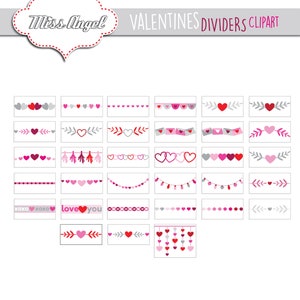 Valentine's Day Dividers. Heart Dividers. 33 Romantic Dividers ...