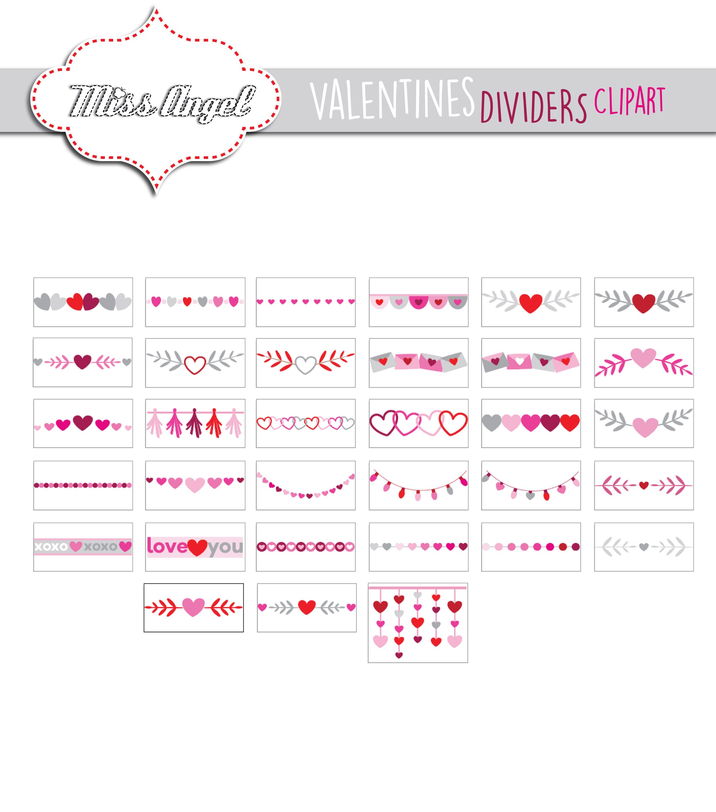 Valentine's Day Dividers. Heart Dividers. 33 Romantic Dividers ...