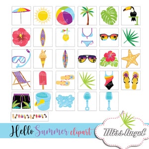 Beach Clipart. Hawaii Surf Clipart. Summer Beach Clip Art. Surfboards ...