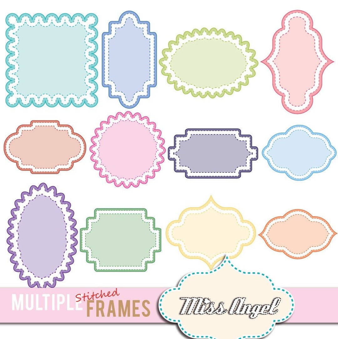 Frames Clipart. Pastel Tones Frames Clipart. Pastel Digital Frames ...