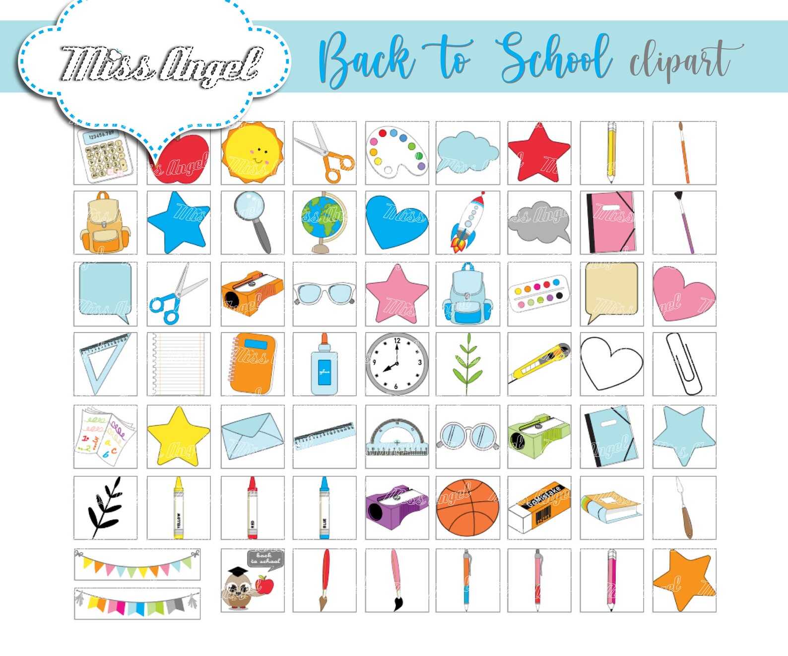 Back to School CLIPART. Teacher Clipart, Student Clipart. School Life ...