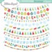 Digital Christmas Buntings Clipart. Red Green Blue. Small Commercial ...