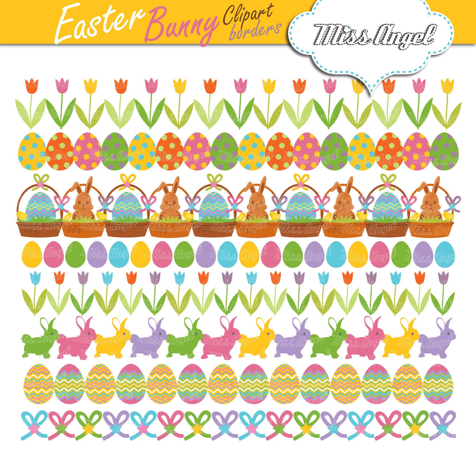 Easter Basket Border Clipart