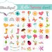 Colorful Spring Clipart Digital Set. Spring and Floral Clipart. Small ...