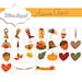 Autumn Clipart Thanksgiving Illustrations. Fall Digital Thanks Giving ...