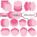 Pink Digital Frames, TAGS Clipart, 36 Digital Labels Clip Art ...