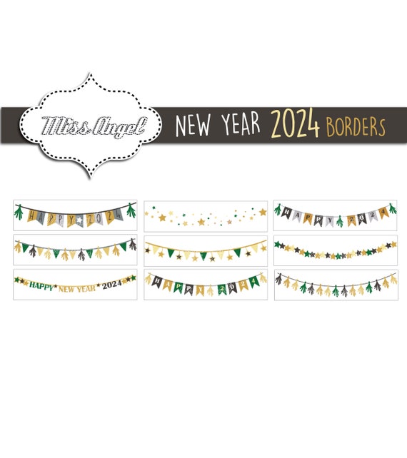 New Years Clipart Border