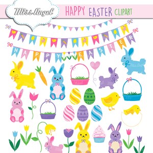 Easter Clipart Bundle. Clip Art. Happy Easter Clip Art. Easter Bunny ...