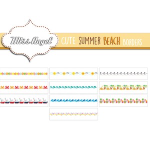Digital Summer Borders Clip Art. Beach Borders. Small Commercial Use ...