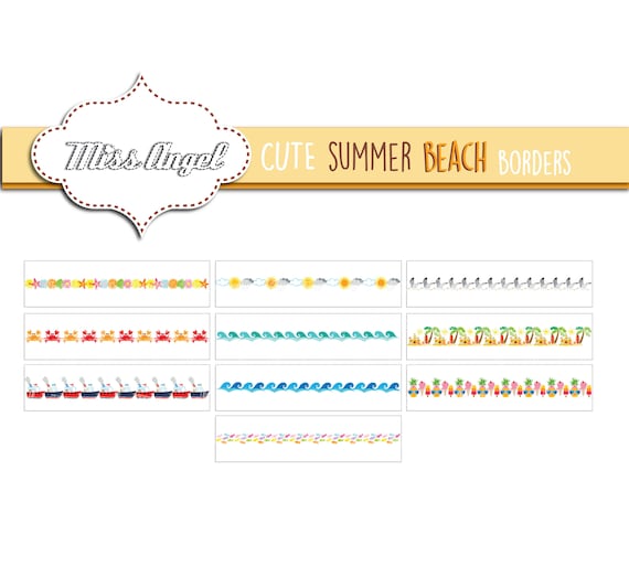 Printable Summer Border Clip Art
