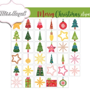 Christmas Trees Clipart. Christmas Tree Décor CLIP ART. Christmas Tree ...