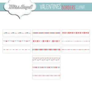 Valentines Day Borders Clipart. Banners for Valentine. Valentines ...