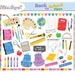 School Supplies Clipart. Back to School CLIPART. Digital School ...