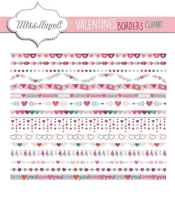 Valentines Day Clip Art Borders Valentine Clipart Borders Rainbow