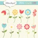Spring Flowers CLIPART SET, 10 Digital Flowers. Clip Art Printable ...