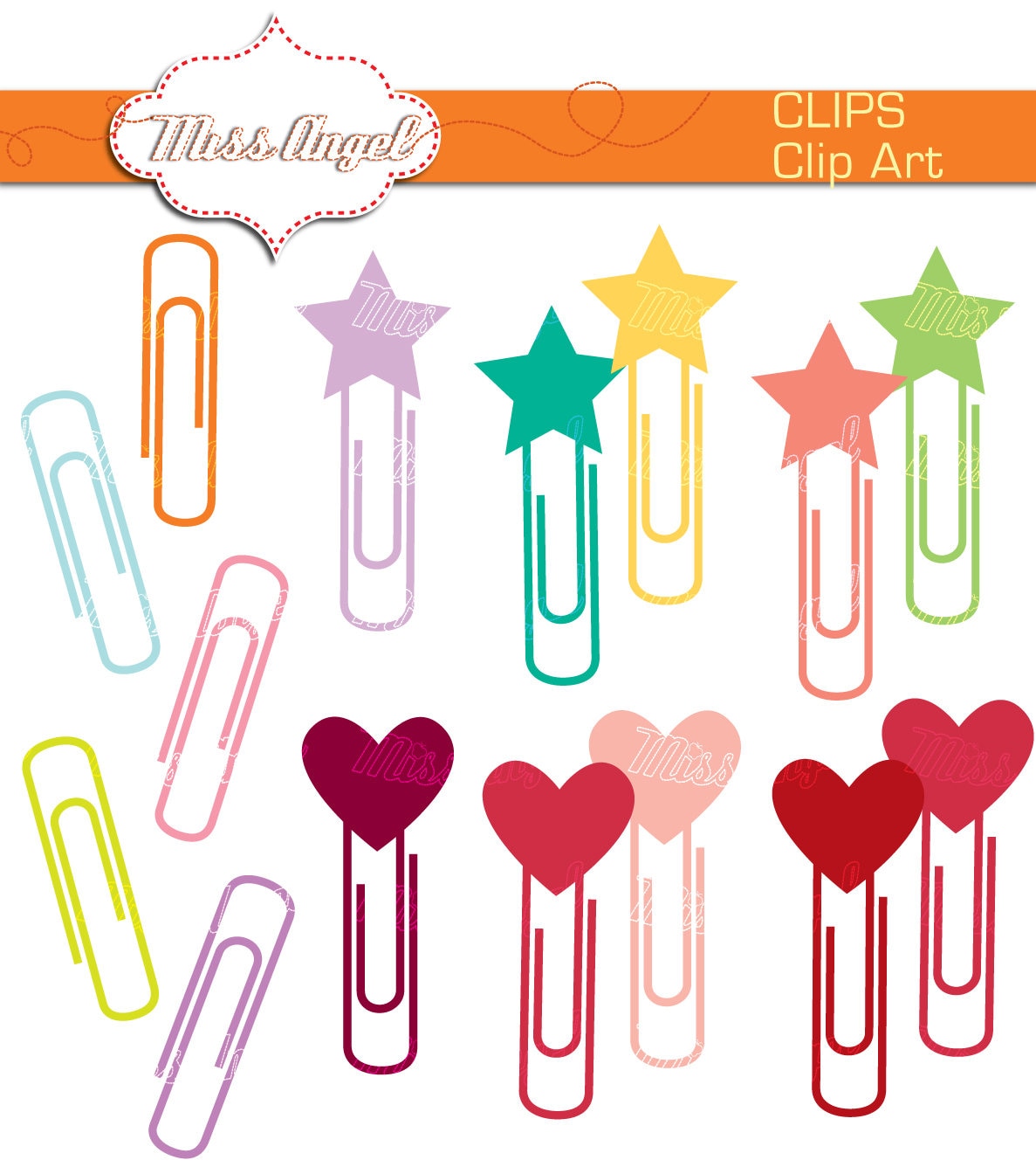 Paper Clips Clip Art