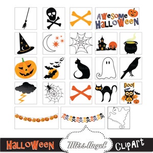 Halloween Clipart. 22 Halloween Printable Illustrations. Haunted House ...