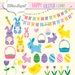 Easter Clipart Bundle. Clip Art. Happy Easter Clip Art. Easter Bunny ...