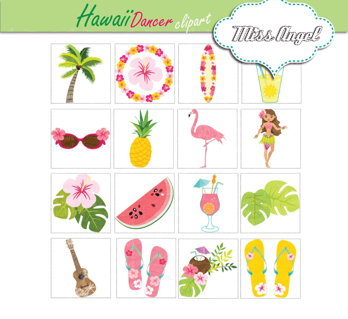 Hawaii Dancer Clipart. Hawaii Surf Clipart. Summer Beach Clip Art ...