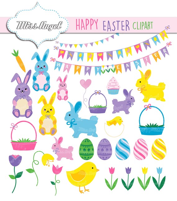 Easter Clipart Bundle. Clip Art. Happy Easter Clip Art. Easter | Etsy UK